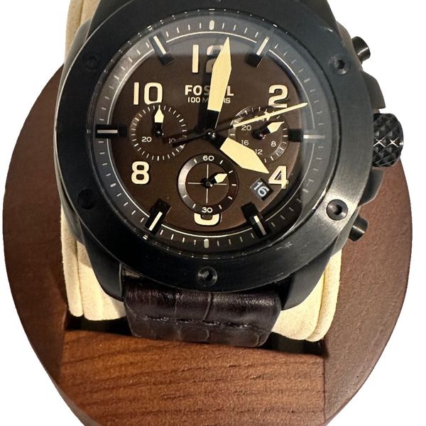 Men's Fossil Modern Machine Chronograph Watch FS5095 Fresh Battery Date ...