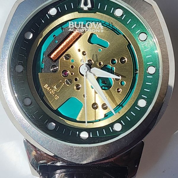 BULOVA Accutron II Alpha Spaceview 96A155 UHF 262khz Sweep Seconds ...