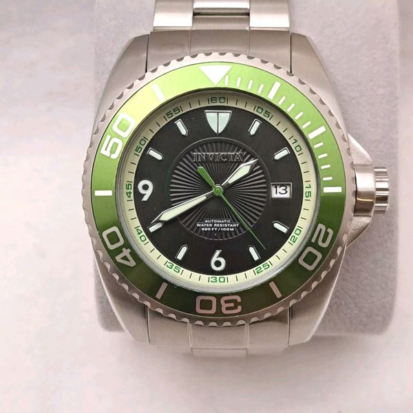 Invicta Pro Diver Master Of The oceans Automatic Watch 6055 Green Black ...