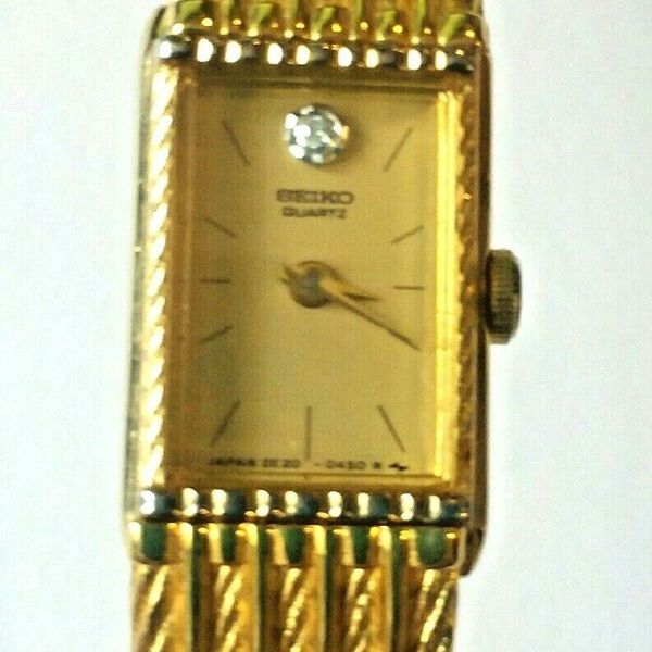 Ladies Seiko Diamond Gold Plated Watch 2E20 5269 Not Working May need ...