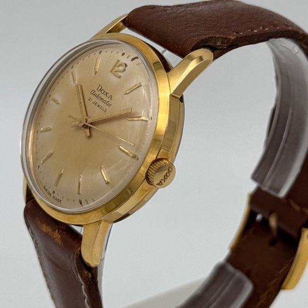 Vintage Doxa Automatic Wristwatch - 21 Jewels - Gold Plated Case ...