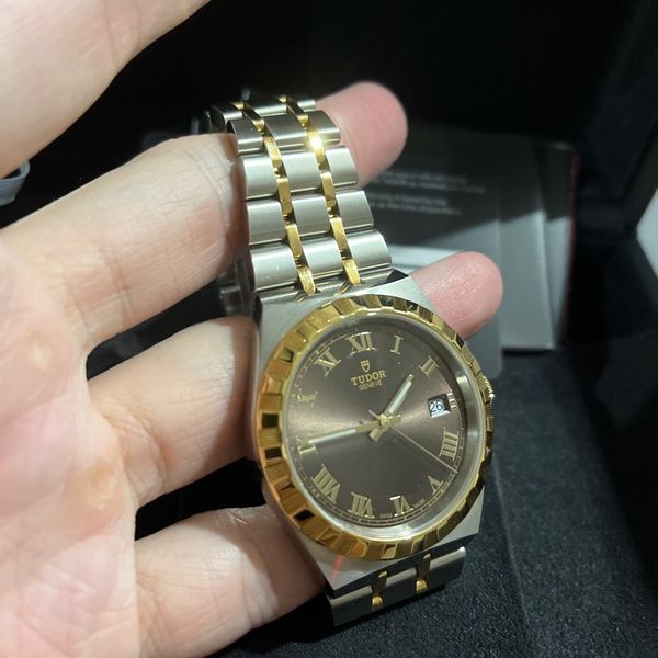 Tudor royal 38mm s&g chocolate brown 28503 | WatchCharts Marketplace