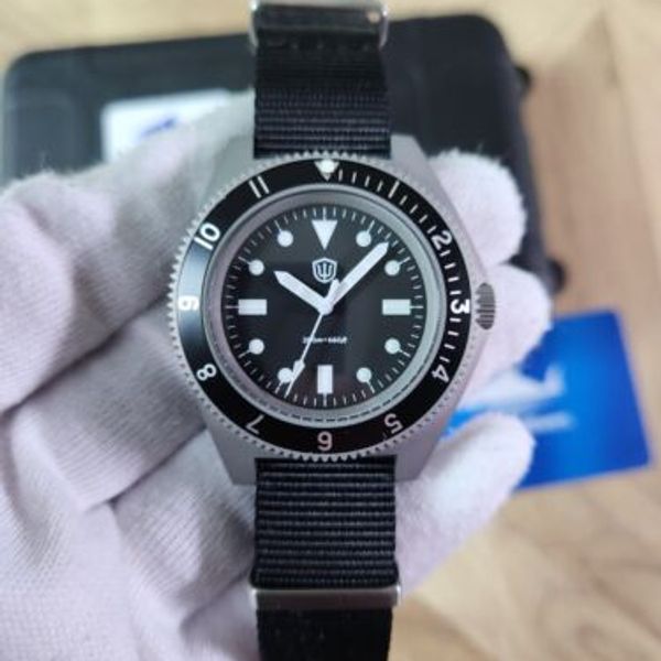 Watchdives WD1972 Black Type I Military Dive Watch Seiko VH31 Meca ...