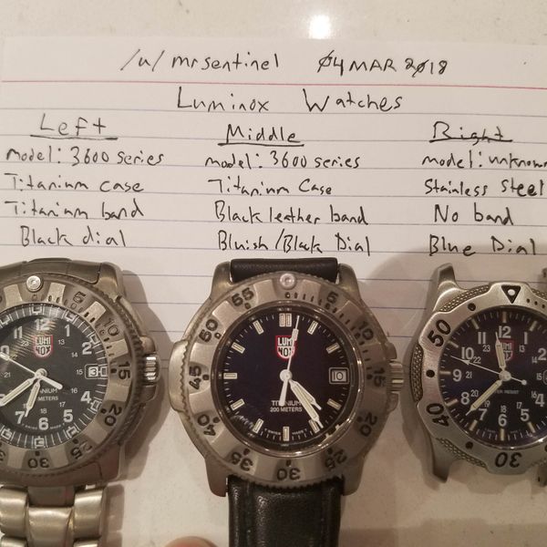 [WTS] 2x Luminox Titanium Case, 1x Luminox Steel Case | WatchCharts ...