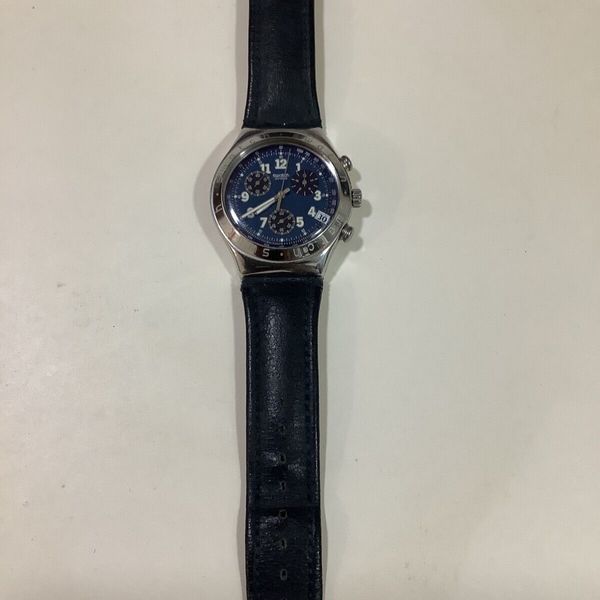 1996 SWATCH IRONY SS CHRONOGRAPH SECRET AGENT QUARTZ WATCH- YCS401 ...