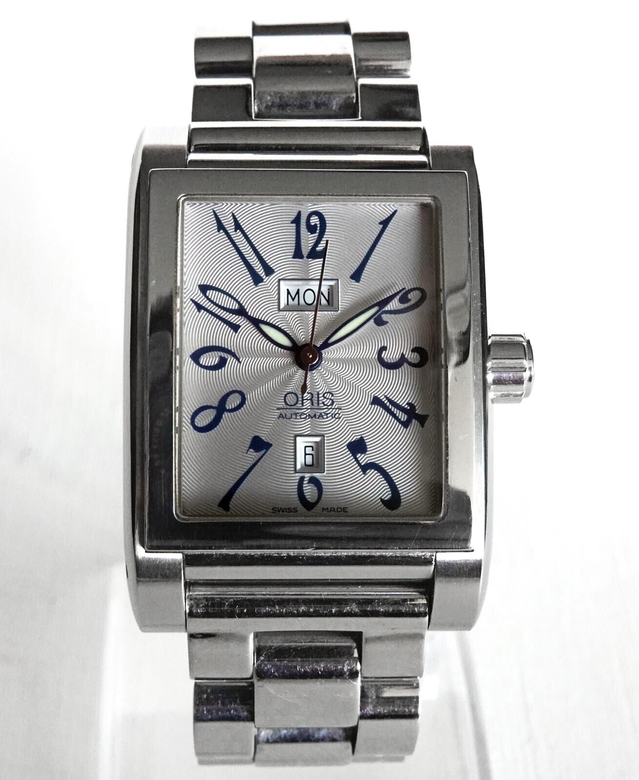 Oris Rectangular Day Date 30 Stainless Steel 585 7525 4061 Price as of March 2025 | WatchCharts