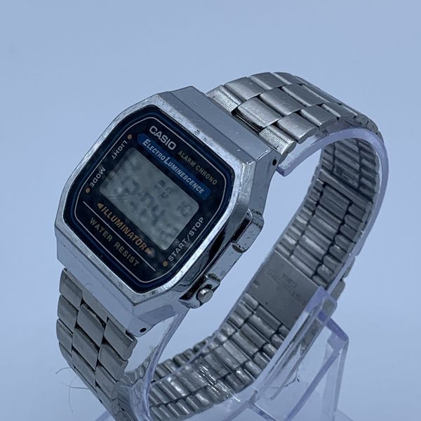 Casio A168 Digital Watch SS Adjustable Bracelet Illuminator READ ...