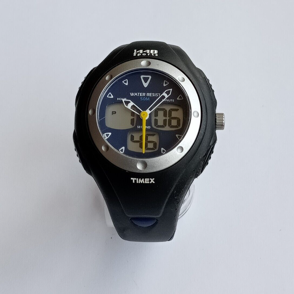 TIMEX 1440 SPORTS ALARM - CHRONO - DUAL TIME ANALOG/ DIGITAL WATCH ...