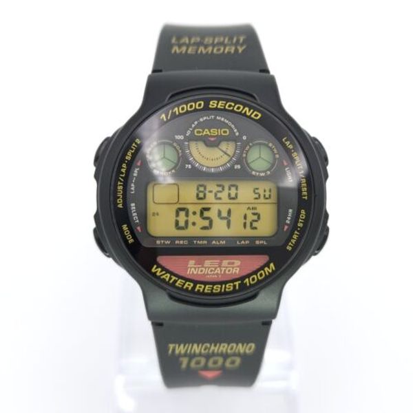 NOS CASIO LED-20 TWINCHRONO 1000 LED INDICATOR VINTAGE DIGITAL WATCH ...