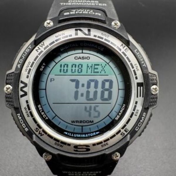 Casio Pathfinder SGW-100 Twin Sensor Alarm, Compass, Thermometer ...