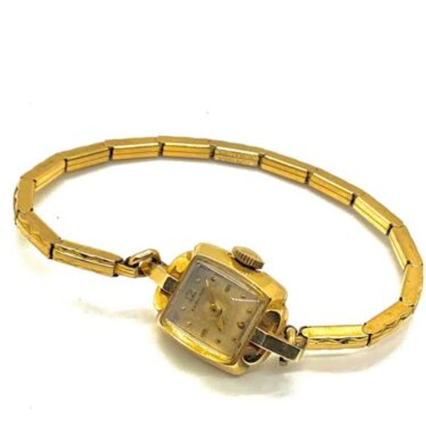 Vintage HAMILTON GLENDA 14K GOLD 17-Jewel Watch 14-KARAT-GOLD 12 Grams ...