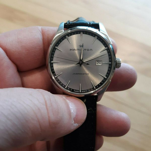 Hamilton Jazzmaster Mens gray dial watch | WatchCharts Marketplace