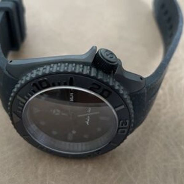 Seiko NH-35 Sports Men's Black Mod Watch Stealth Rubber Strap ...