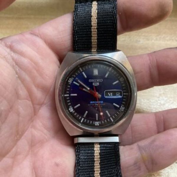 Seiko 5 Sports 6119-6023 1970 Blue Proof Dial | WatchCharts