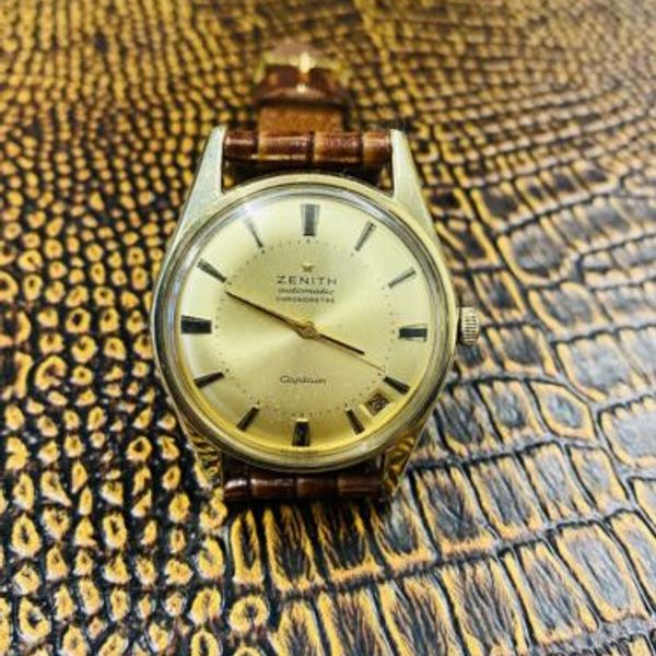 Vintage 1960s Zenith Captain Automatic Mens Watch Cal. 2542 pc 34mm ...