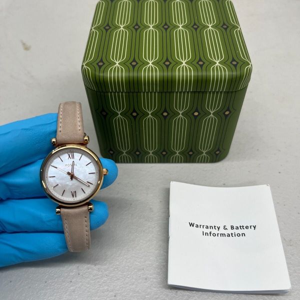 Fossil Women's Carlie Mini Three-Hand Blush Leather Watch - ES4699 ...