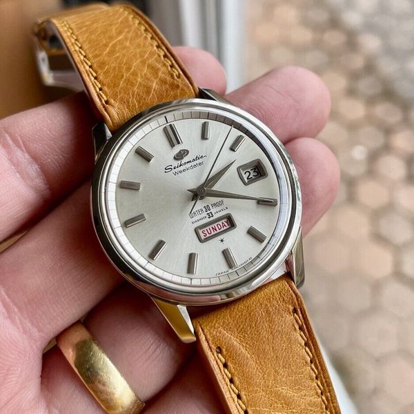 Vintage Seiko Seikomatic Weekdater AD J13080 33 Jewels Automatic Watch ...