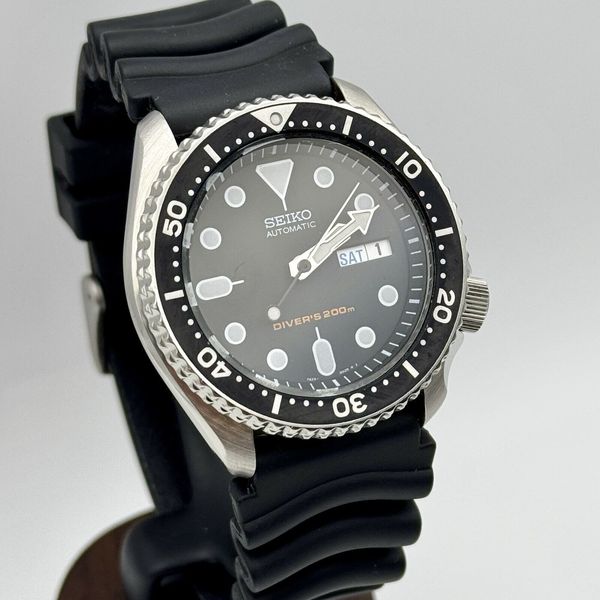 SEIKO Black Boy 7S26-0020 SKX007 Divers 200m Men's AT Watch Running ...