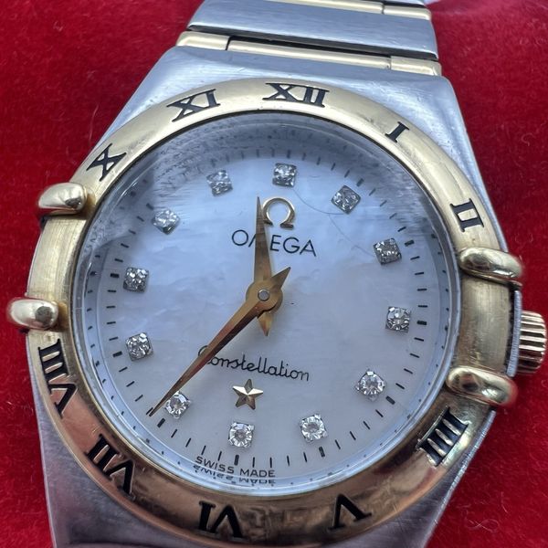 Omega Constellation Ref 795 1203 Diamond Dial Two Tone Quartz Ladies Watch | WatchCharts Marketplace