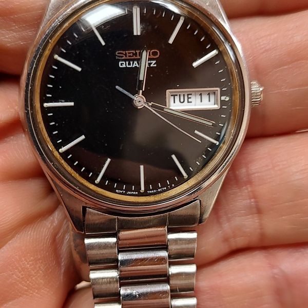 Classic Men's Seiko Stainless Steel Watch, New Battery, Runs Great ...
