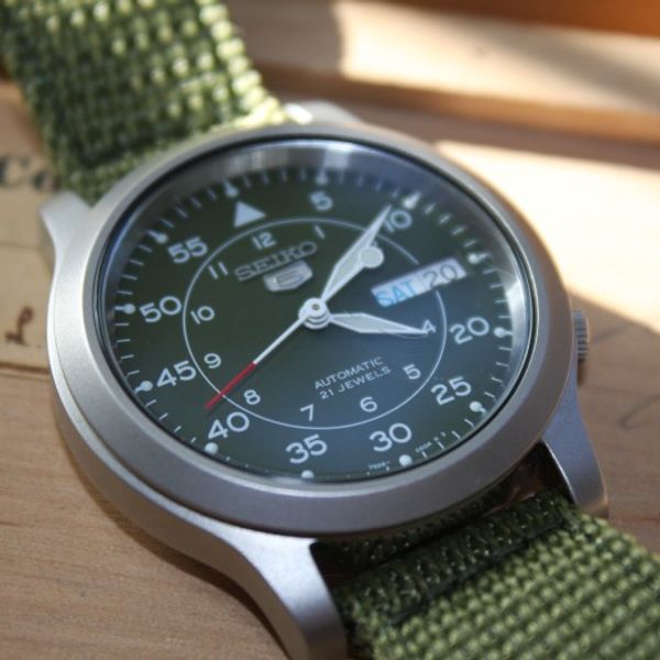 SOLD: Seiko 5 Military SNK805K2 - Green Dial/Strap | WatchCharts