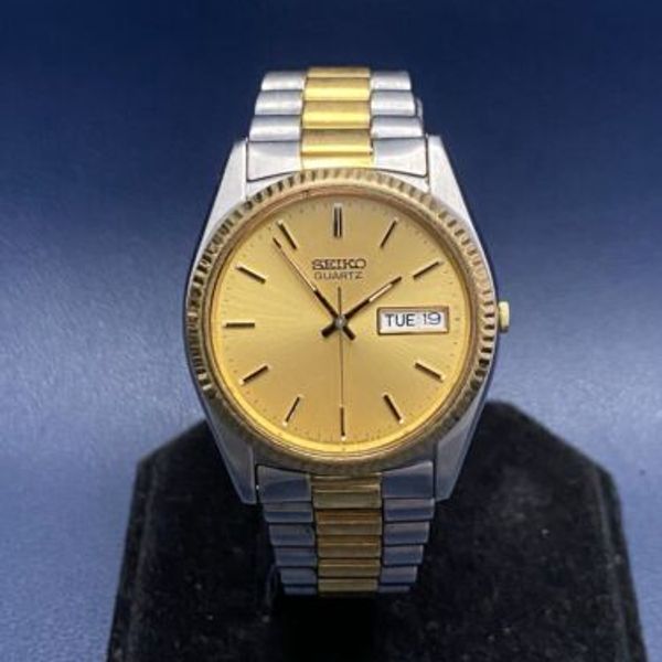 Vintage Seiko 7N43-8111 Gold Tone President Date/Day Quartz Watch - Working | WatchCharts ...