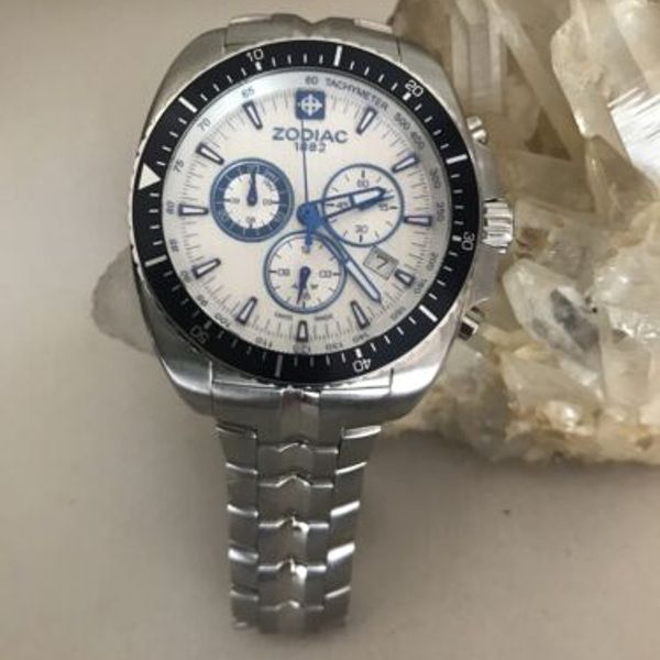 Zodiac 1882 Speed Dragon Alarm Chronograph Watch With New Battery ...