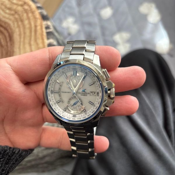 CASIO Oceanus OCW-T1000-7AJF White Chronograph Men's Watch Tested ...