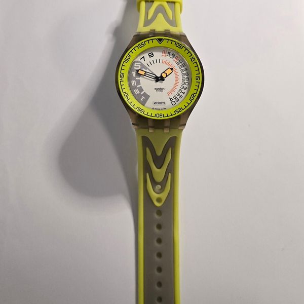 Orologio Swatch Fun Scuba TOXIC TIDE SUGM100 Profondimetro Diver Sub ...