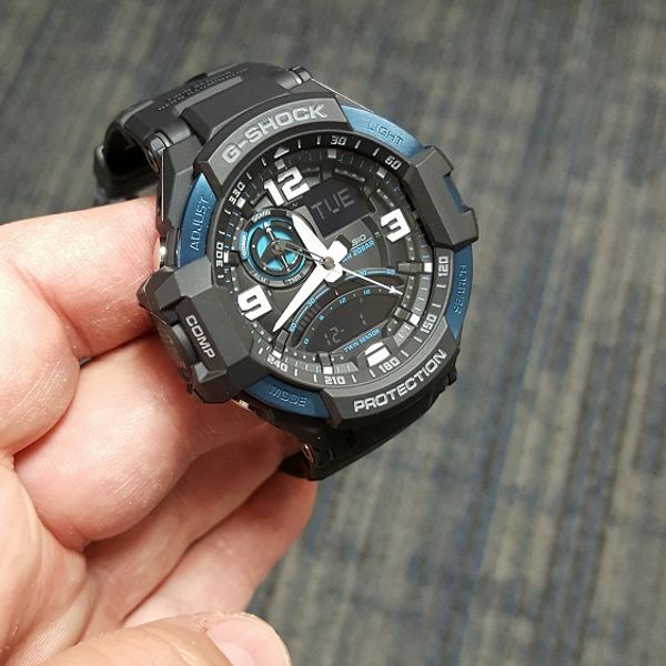 $169 NEW Casio G-SHOCK aviation GRAVITYMASTER GA1000-2B COMPASS black ...