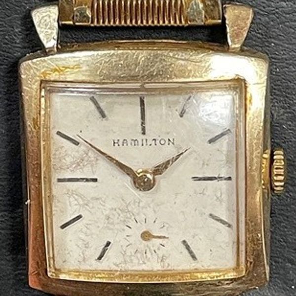 Men's 1950's Hamilton 10K Gold Filled Amherst Model Watch 17 Jewels 730 ...