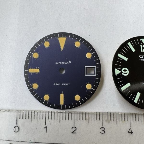 Lot Of 3 Superman Squale Gruen Vintage NOS Diver Diving Watch Dials ...