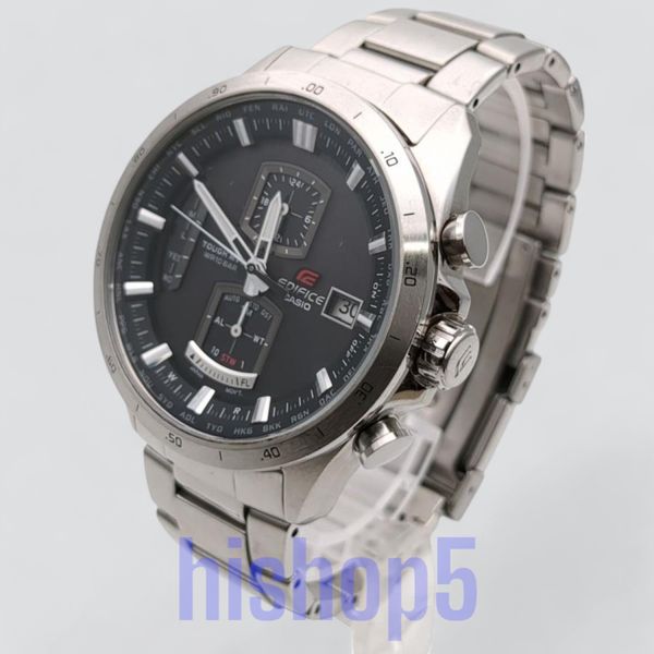 Casio Edifice EQW-A1100 Solar Charging SS Black Dial Chronograph Men's ...