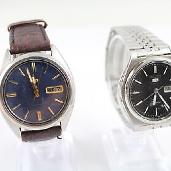 Mens Vintage WRISTWATCHES Hand Wind/Automatic Seiko Working x 2 ...