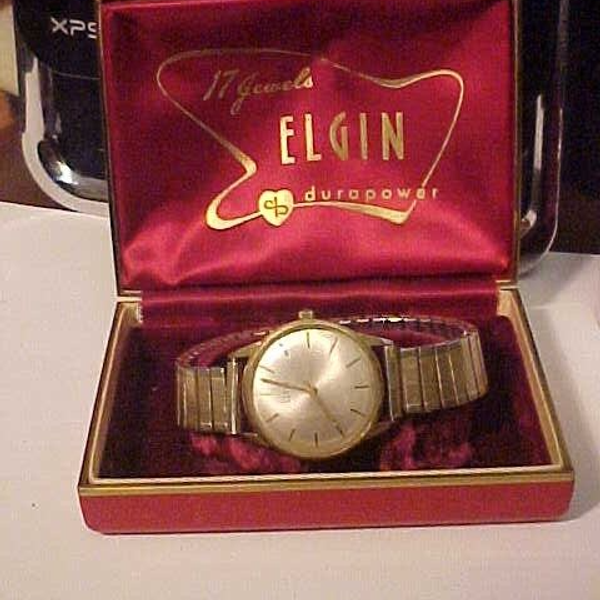 Men's Vintage ELGIN 10K Gold Filled R.G.P. Wind Up Wristwatch Watch In ...