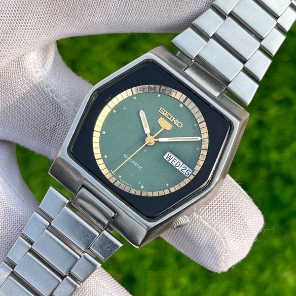 Vintage Seiko 5 Hexagon Shape Automatic Japan Made Menâ s Watch cal ...