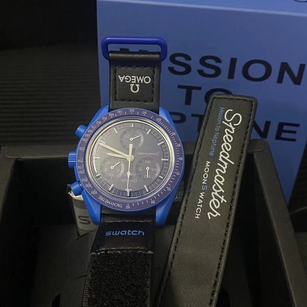 New Swatch x Omega Bioceramic Moonswatch Mission To Neptune Watch ...