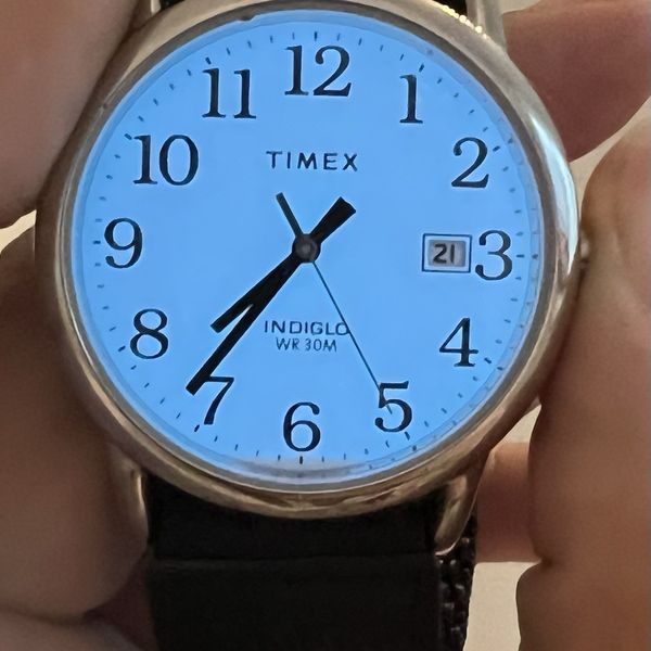 Working Timex TW2U84900 Men's Easy Reader Black Wrapstrap Watch Indiglo ...