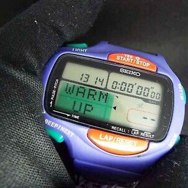 Rare Vintage SEIKO Digital Watch PULSE GRAPH H 90s PROA-4A20 HEART RATE TIMER | WatchCharts ...