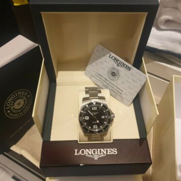 Longines HydroConquest Black Dial Men's 41mm Watch L37404566 | WatchCharts