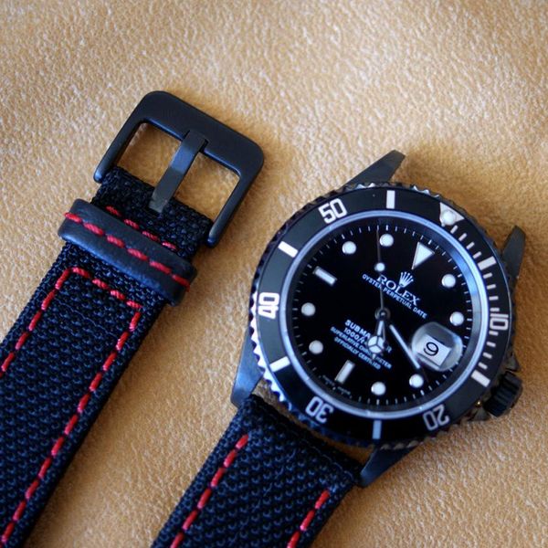Black Rolex Submariner 16610 DLC/PVD with Red Second hand $7500 ...