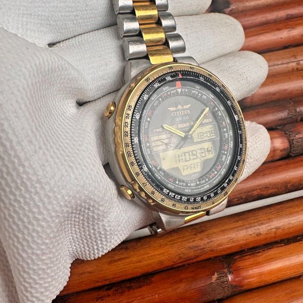 Citizen Wingman Aviator World time WR-100 C080-088506 K Digital Menâ s ...