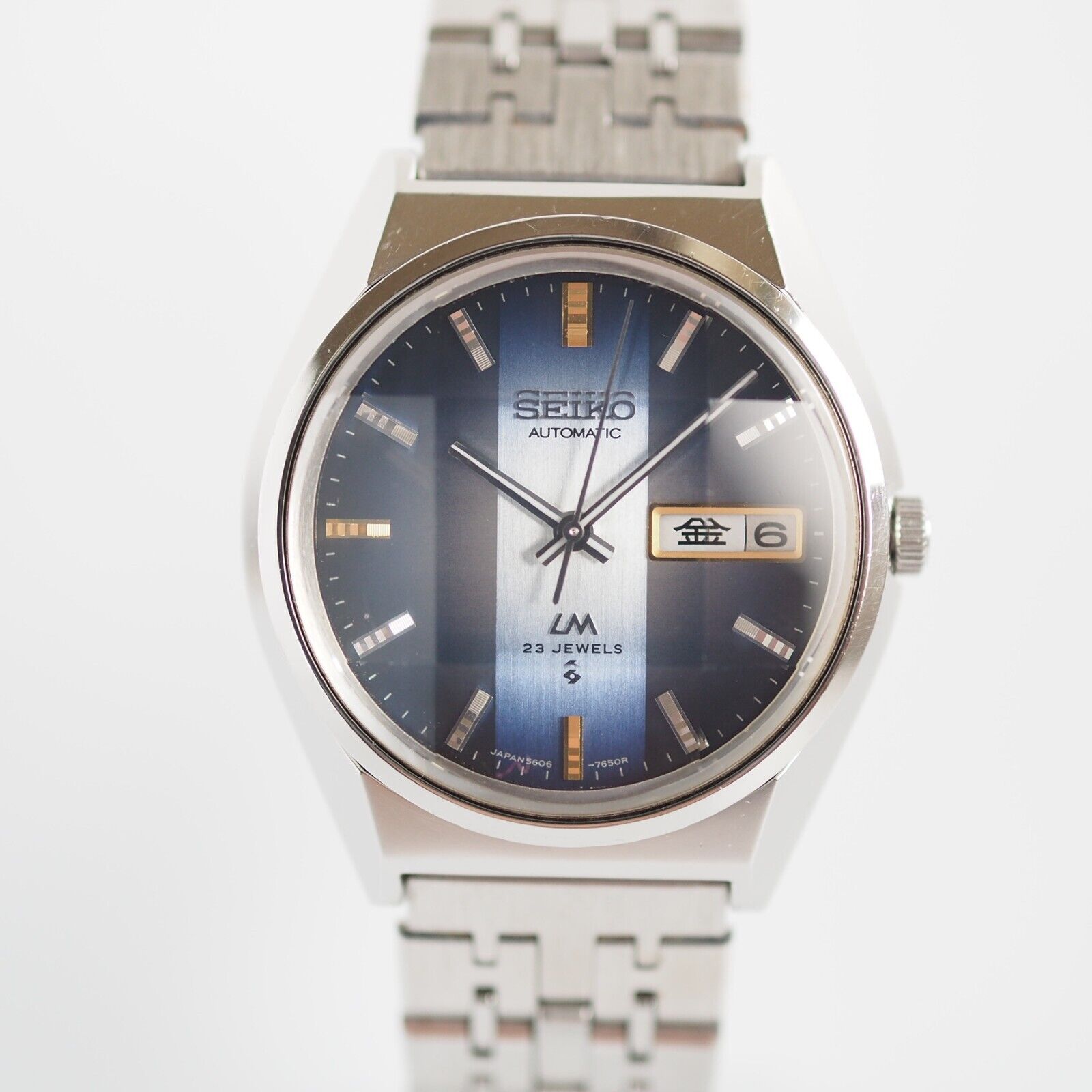 SEIKO LORD MATIC 5606-7310 Automatic Blue Dial 23J Vintage Watch ...