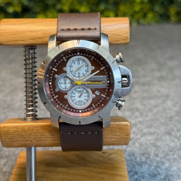 Fossil JR-1157 Quartz Chronograph Men's Watch Men's Watch Silver Date ...