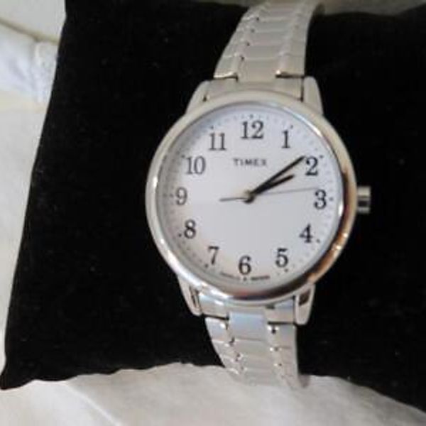 NEW Women's Timex Indiglo Silver Tone Expansion Watch Band NWOT ...