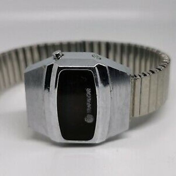 MENS VINTAGE TRAFALGAR LED RED DIGITAL DISPLAY QUARTZ WATCH FOR SPARES ...