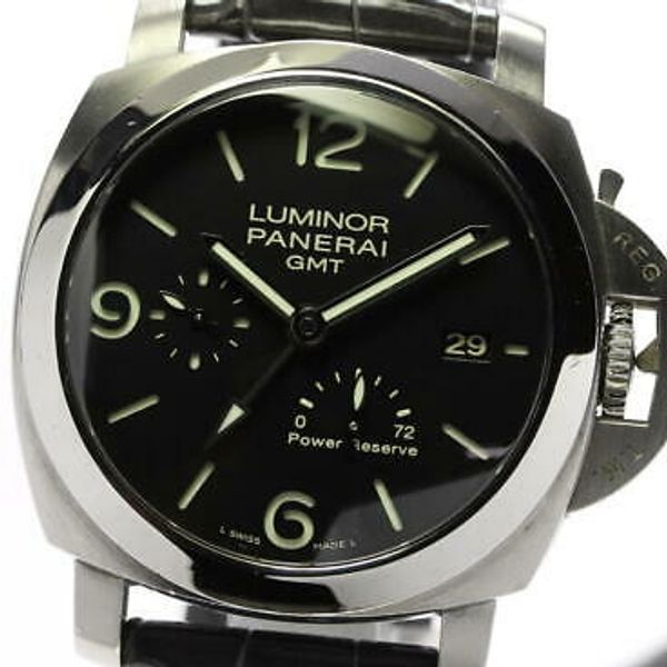PANERAI Luminor 1950 PAM00321 3 Days GMT black Dial Automatic Men's ...