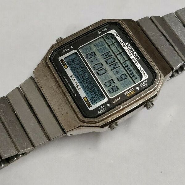 Vintage Seiko D409-5000 DIGITAL Sign Table Memory 1980's NEW BATTERY ...