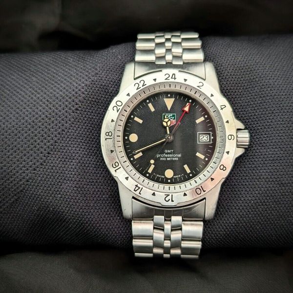 â RARE Vintage Tag Heuer GMT 40mm Men's 1500 Series Watch Black Ref 159 ...
