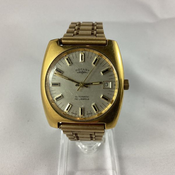 Rotary Automatic Incabloc 25 Jewels Gold Tone Men's Watch - Working (K2 ...